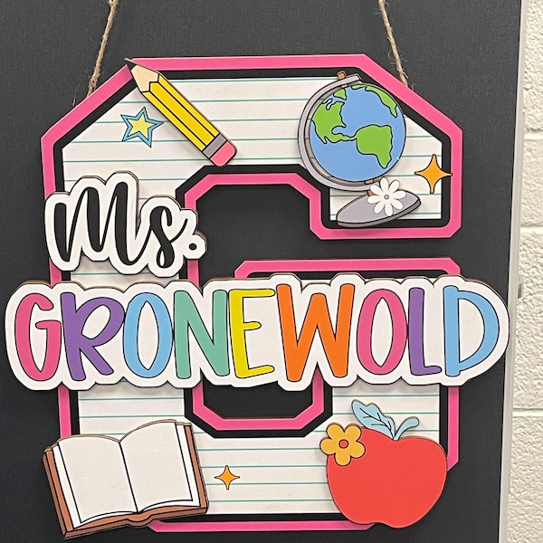 Teacher Door Sign Personalized, Teacher Door Hanger, Classroom Door ...