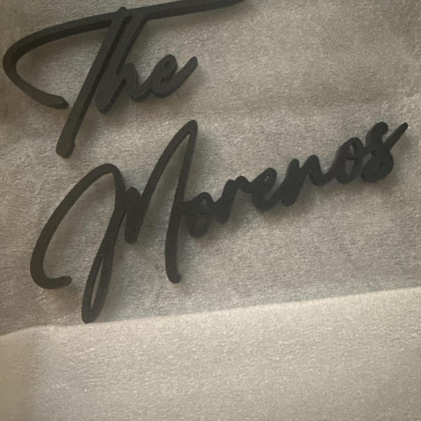 Colonial Script House Number / Extra Large Cursive Number / Thin ...