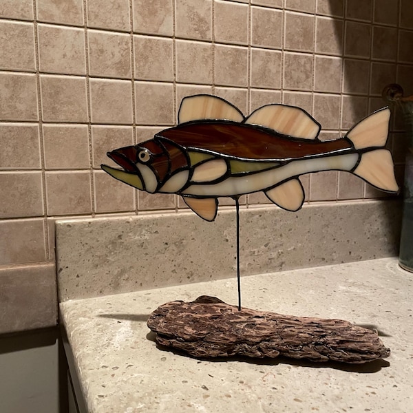 Pattern- Walleye Fish Stained Glass Suncatcher - Etsy