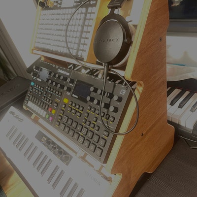 Akai MPC ONE Custom Stand With Wrist Pad Rack Solid Walnut Wood / MPC ...