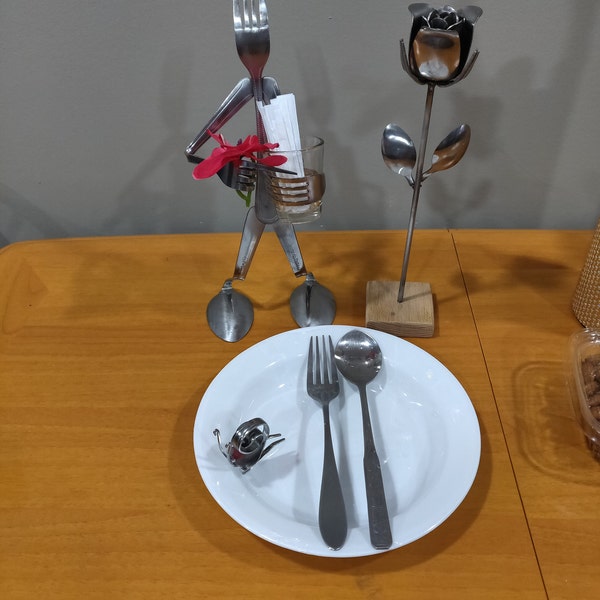 Tooth Pick Holder, Forked up Art, Paper Clip, Gift for Mom, Tooth Pick ...