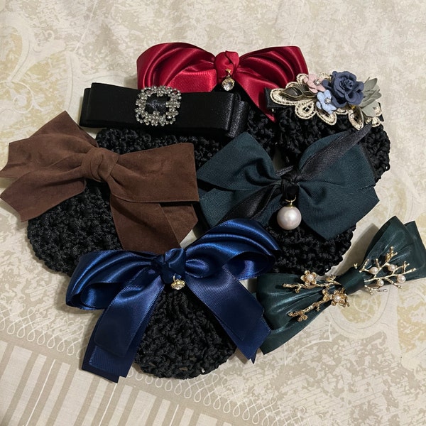 White Flower Lace Fabric White Ribbon Hair Bow With French Barrette ...