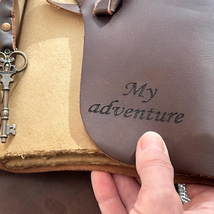 Handmade Scroll Travel Leather Journal, 9x6 Travel Diary Notebook ...