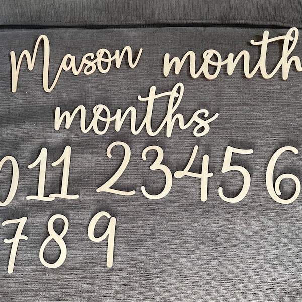 Monthly Milestone Prop | Photo Prop | Wood Photo Prop | Baby Milestone ...