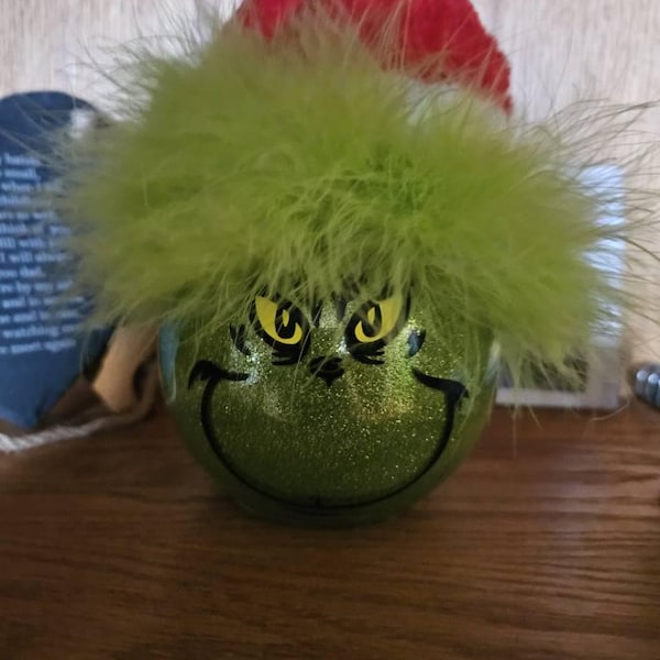Fish Bowl Grinch/christmas Decor/grinch Holidays Decor/ Light up Grinch ...
