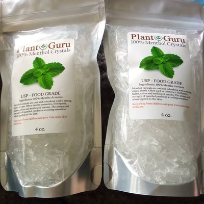 Menthol Crystals USP Food Grade 100% Pure Mentha Arvensis, DIY Steamers ...