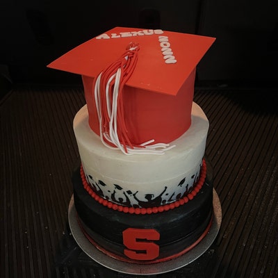 Graduation Silhouette Edible Cake Border - Etsy