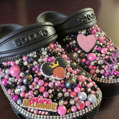 Adult-diamonds & Pearls-custom Embellished Crocs 100% Customizable - Etsy