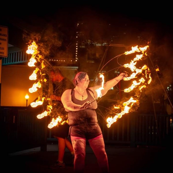 Big Fire Comet Poi, Cage Poi, Performance Poi, Big Poi, Huge Poi ...