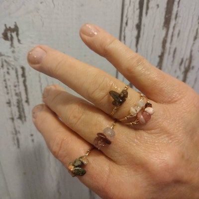 Custom Crystal Ring Handmade With Real Crystals you Choose the Crystals ...