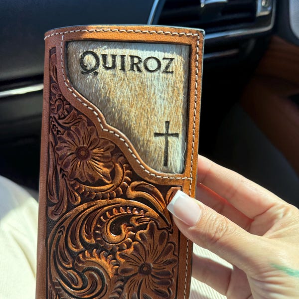 Hand Tooled Leather Hair Clip | Western Claw Clip | Western Hair ...