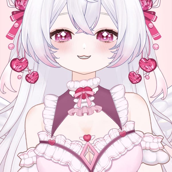 Pink-themed Girl - Live2d Vtuber Model / Commercial Use/ Ready to Use ...