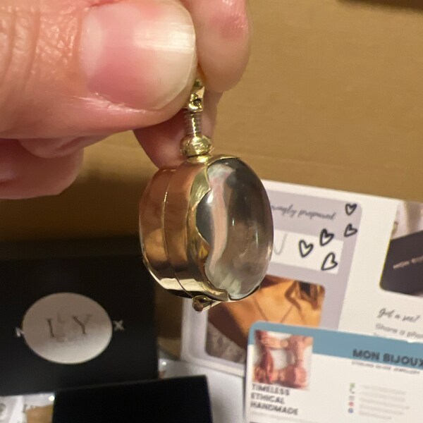 Medium Deep Fillable Silver or Gold Heart Locket Secret Message Locket ...