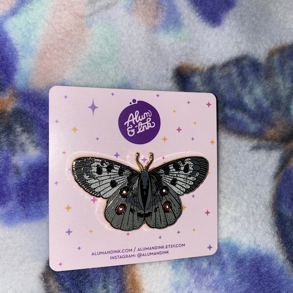 Mountain Apollo Butterfly Enamel Pin - Etsy