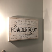 PERSONALIZED Custom Powder Room Sign Bathroom Family Name and Co Sign ...