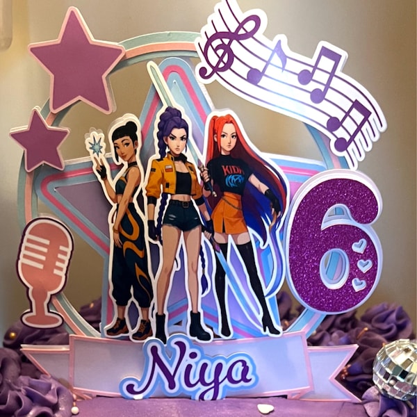 Personalized K Pop Birthday Cake Topper - Etsy