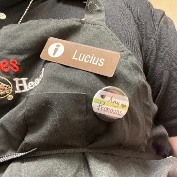 Gender Apathetic Pride Flag Pronoun Pin Back Button| They/them | Any ...