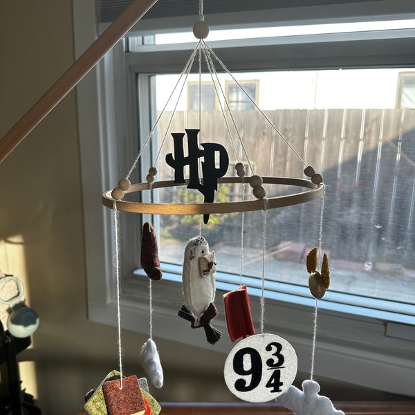 Wizard Baby Mobile Harry Boy and Girl , Magical Crib Mobile, Owl Baby ...
