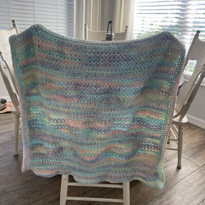 Crochet Throw Blanket Pattern, Baby Blanket Crochet Pattern, Simple ...