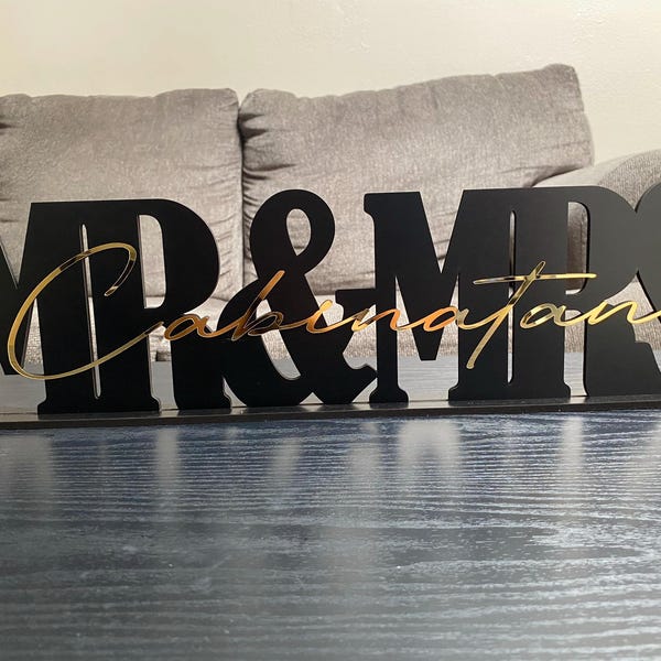 Mr & Mrs Wedding Sign,top Table Wedding Sign,wedding Table Decor,mr Mrs ...