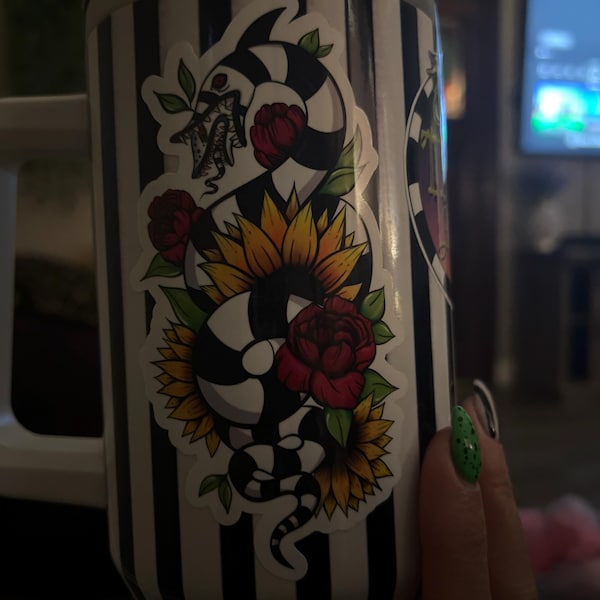 Sandworm Floral Twist Waterproof Vinyl Sticker (130) - Etsy