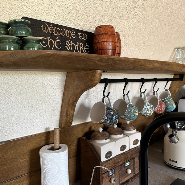 Mug Rail for Hanging Cups/utensils Available in 60/80cm to Fit Under ...