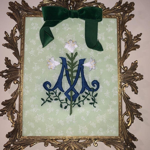 Marian Symbols Stick and Stitch Pack: Catholic Embroidery Designs - Etsy