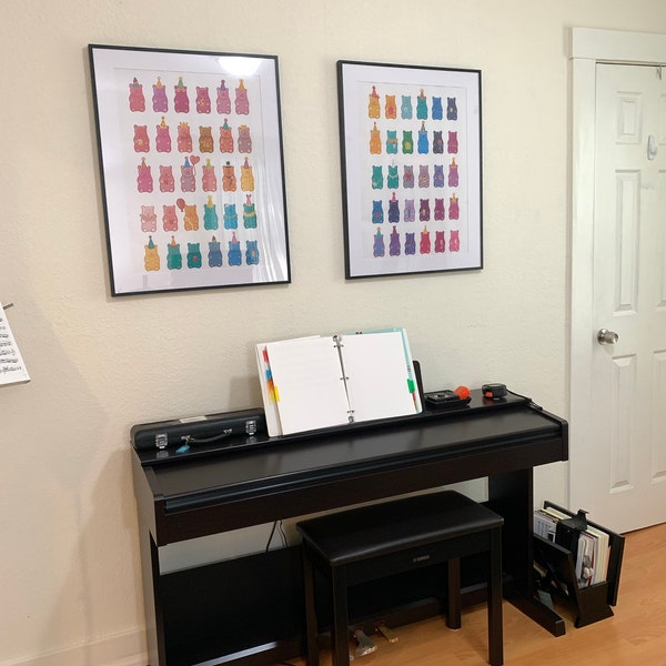 Pink Rainbow Gummy Bears, Digital Download, Printable, Print, Wall Art ...