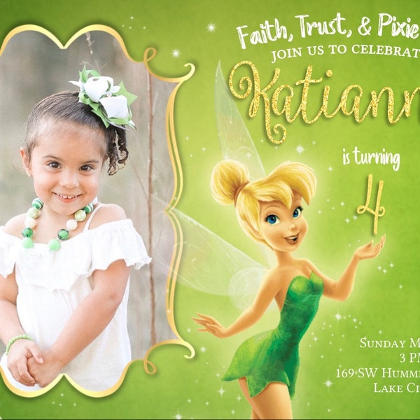 Tinkerbell Invitation - Etsy