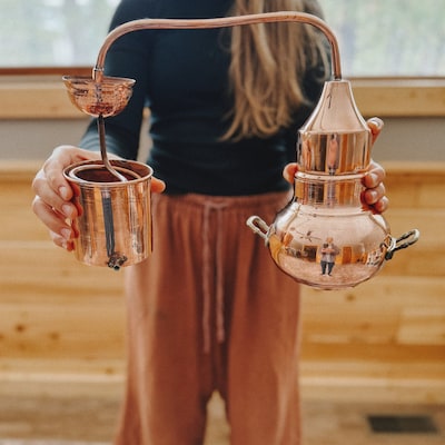 Mini Distiller, Pure Copper Alembic, Essential Oil Distiller, Hydrosol Still, Herbs Flowers ...