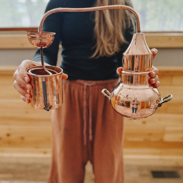 Mini Distiller, Pure Copper Alembic, Essential Oil Distiller, Hydrosol ...