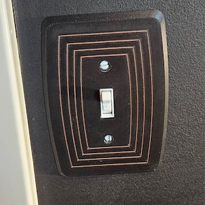 Minimalist Mid Century Modern Dual Toggle Switch Plate Cover With Retro ...