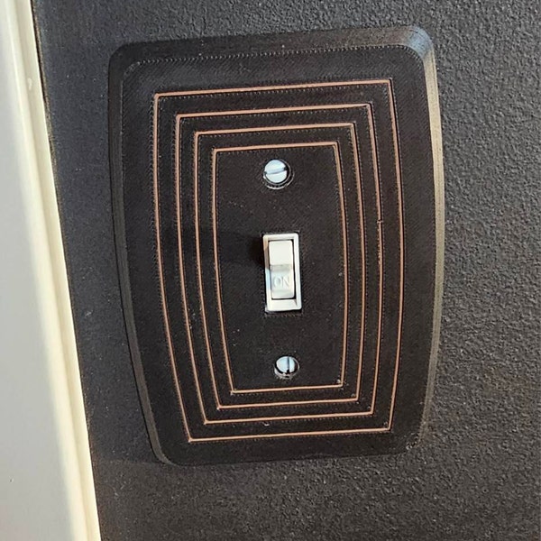 Mid Century Modern Outlet Cover Retro Pattern Rocker Switch Plate Cover ...