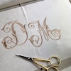 SCRIPT SPLIT MONOGRAM Embroidery Font Design Two Sizes 4inch and 6 Inch ...
