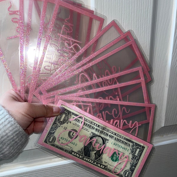 Wallet Size Clear Cash Envelopes Customized Cash Stuffing Envelopes ...