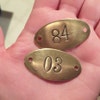 Hand Punched Brass or Aluminum Numbered Tags - Custom Numbered Locker ...