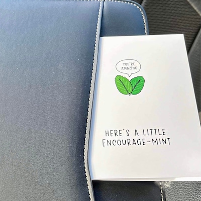 Little Encourage-mint Encouragement Card Funny & Punny Cards - Etsy