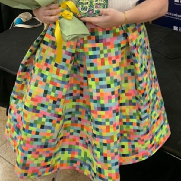 PIXEL Skirt With Pockets - Etsy