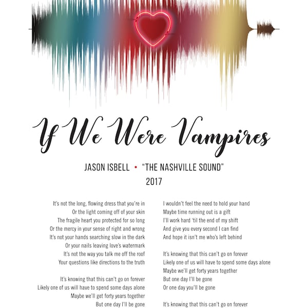 Custom Sound Wave With Lyrics, Printable Digital File, Soundwave Art ...