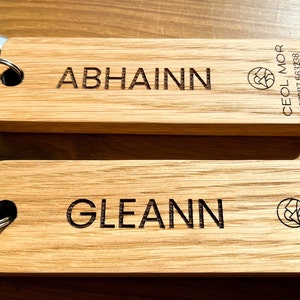 Engraved Wooden Personalised Keyring Personalized Keychain | Etsy UK