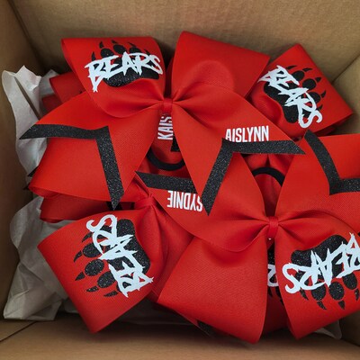 School Spirit Bow High School Cheer Team Bow Custom Hair Bow Cheer Bows ...