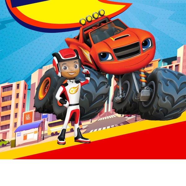 Blaze and the Monster Machines Birthday Invitation | Blaze Birthday ...