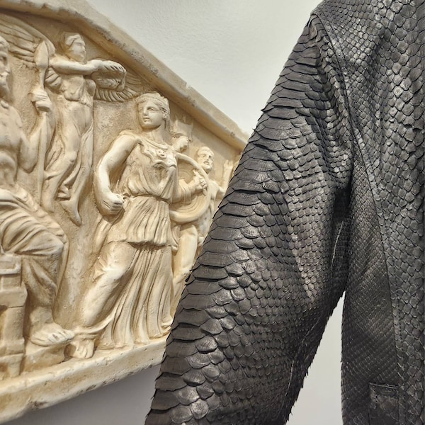 Python Leather Pants, Snakeskin Pants, Black Leather Pants, Lambskin ...