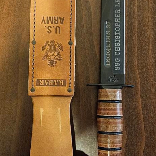 Marine Corps Ka-bar Custom Engraving (genuine OLEAN NY Knife) - Etsy