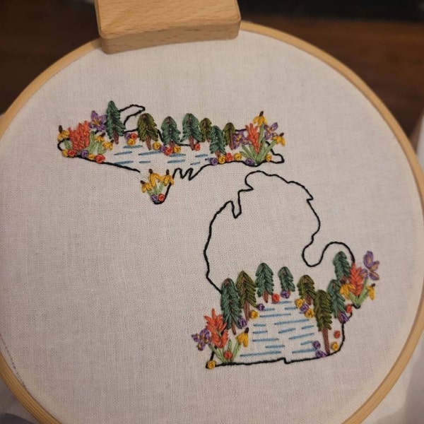 Michigan State Embroidery Pattern - Instant Digital Download -PDF ...