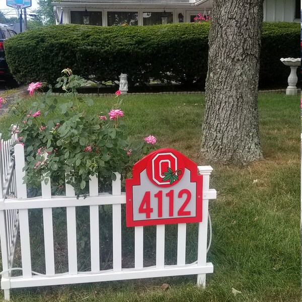 Ohio State Buckeyes Address Sign Custom Made Wood Decor Sign Ohio State ...
