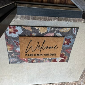 Welcome Please Remove Your Shoes Doormat, Front Porch Decor, Funny ...