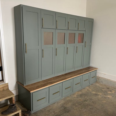 The Jim Hall Tree Mudroom Organization Entryway Coat Rack Lockers ...