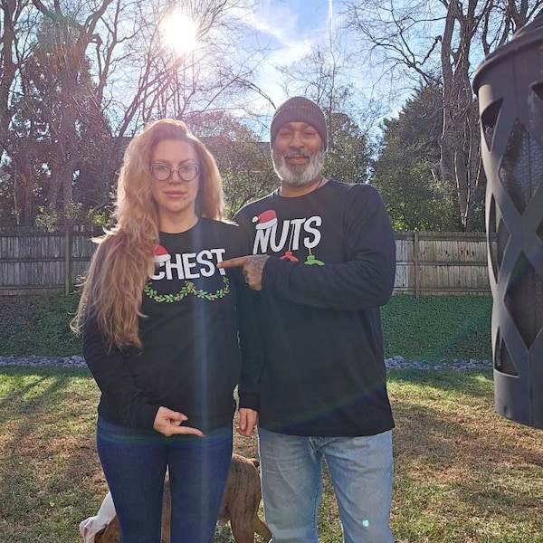 Chest Nuts Christmas Sweatshirts Couples Christmas Shirts Family ...