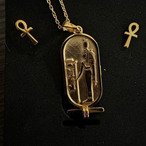 Egyptian Thoth Cartouche Necklace,egyptian Hieroglyphs Customizable ...